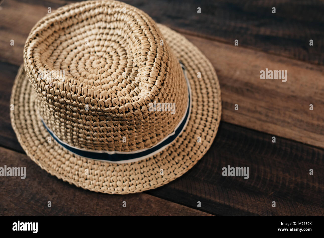 Table with sun hat hi-res stock photography and images - Alamy