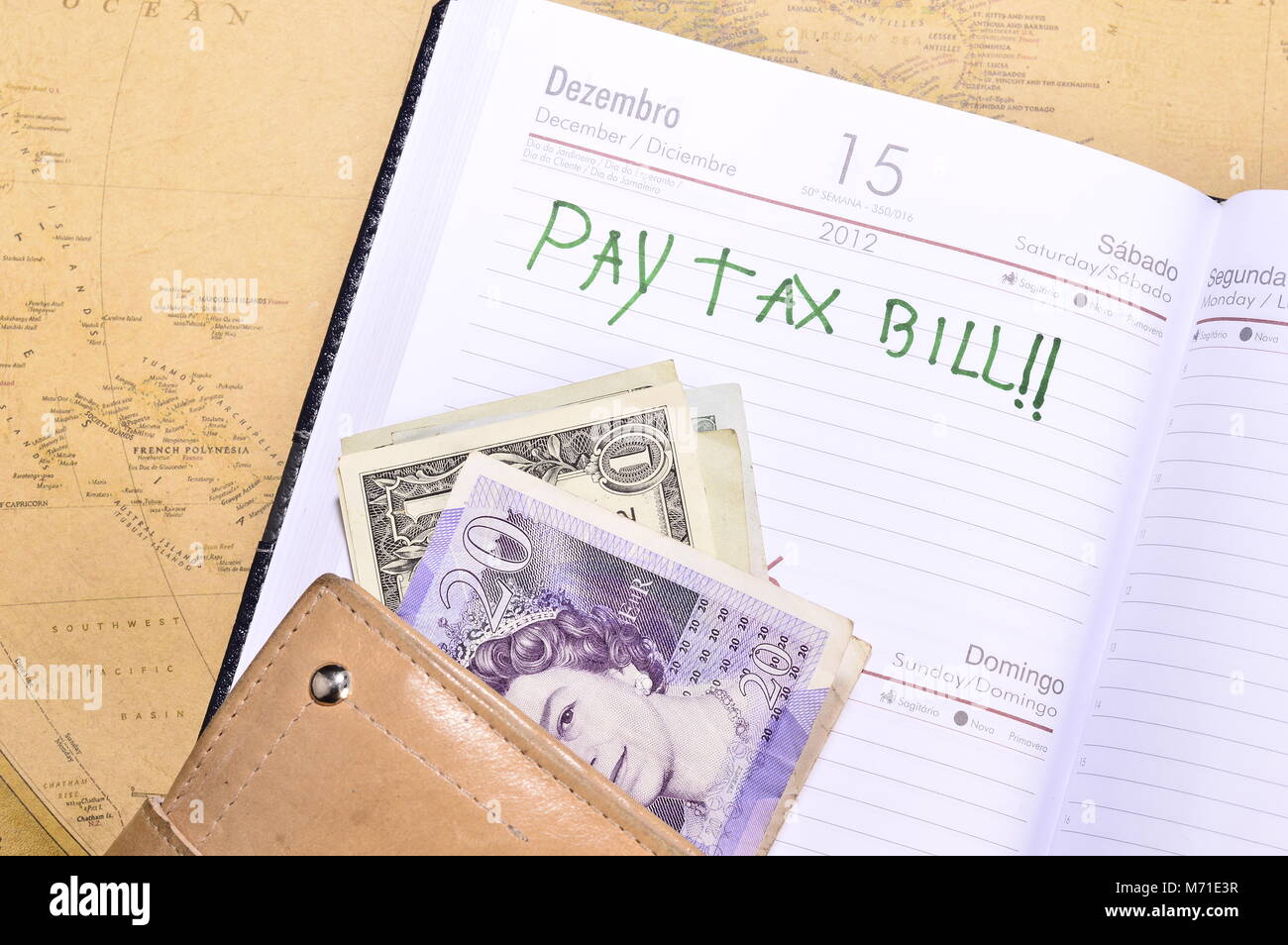 Pay Tax bill photo concept Stock Photo - Alamy