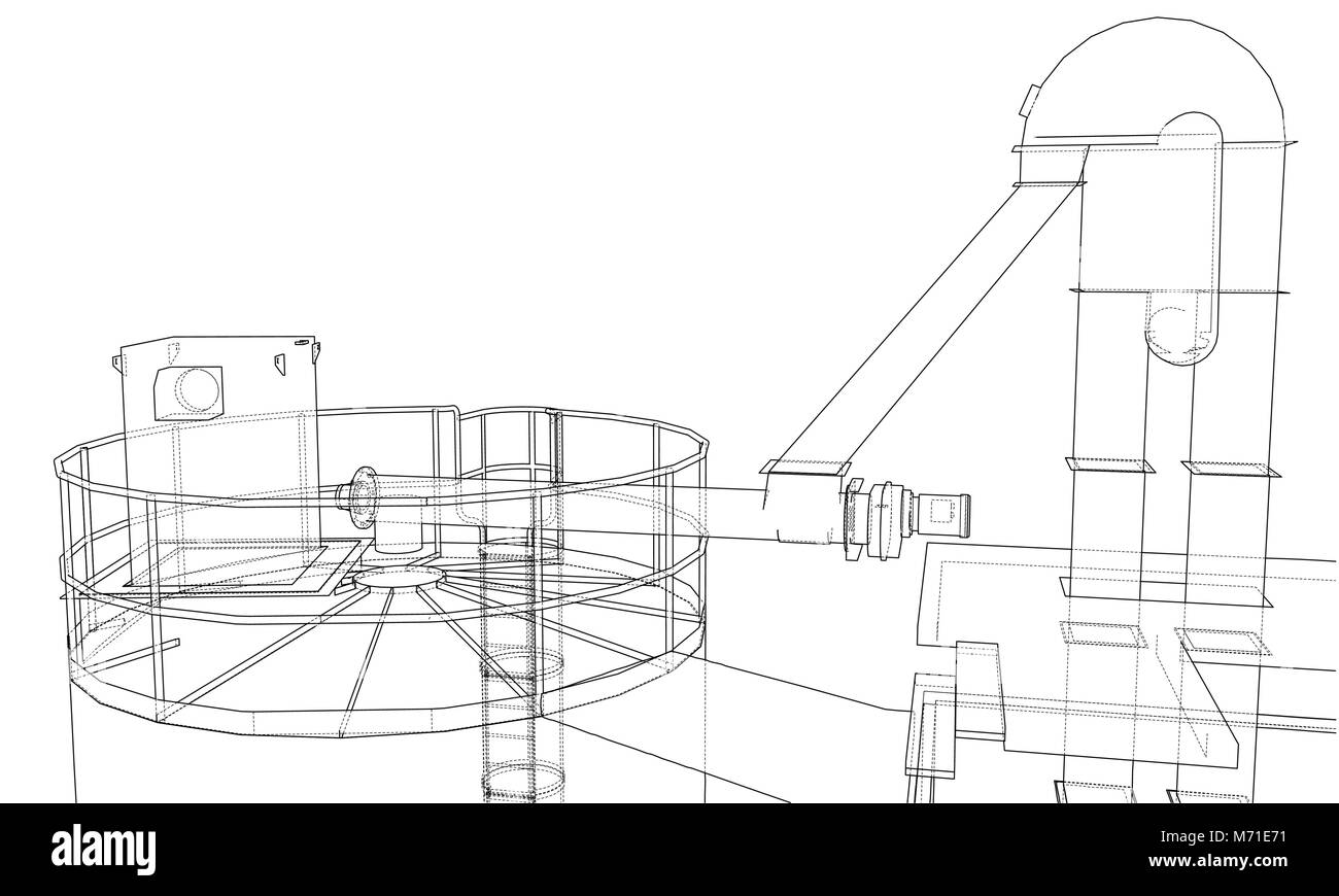 Wire-frame industrial equipment. Vector Stock Vector Image & Art - Alamy
