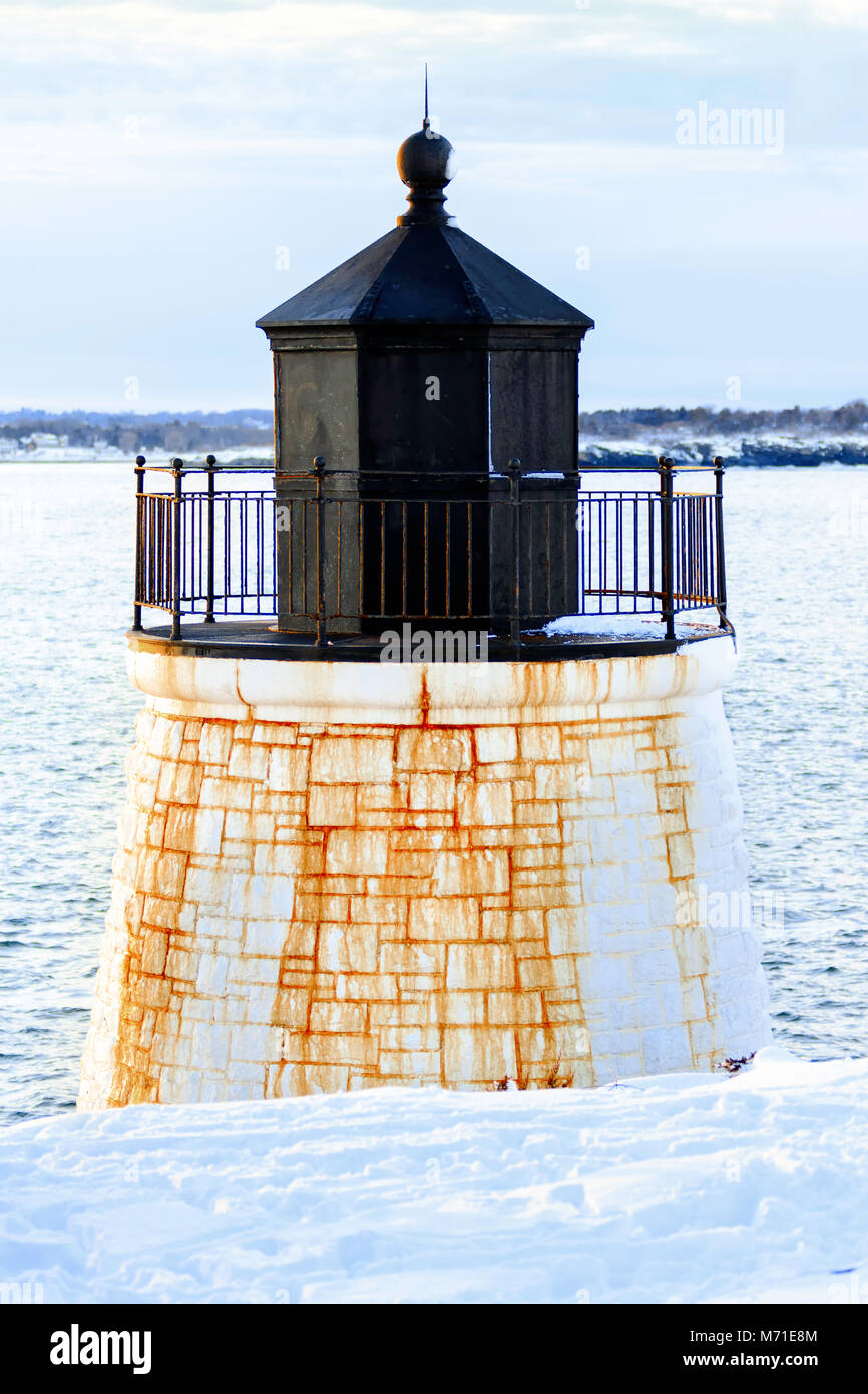 Winter Harbor Light Maine High Resolution Stock Photography and Images ...