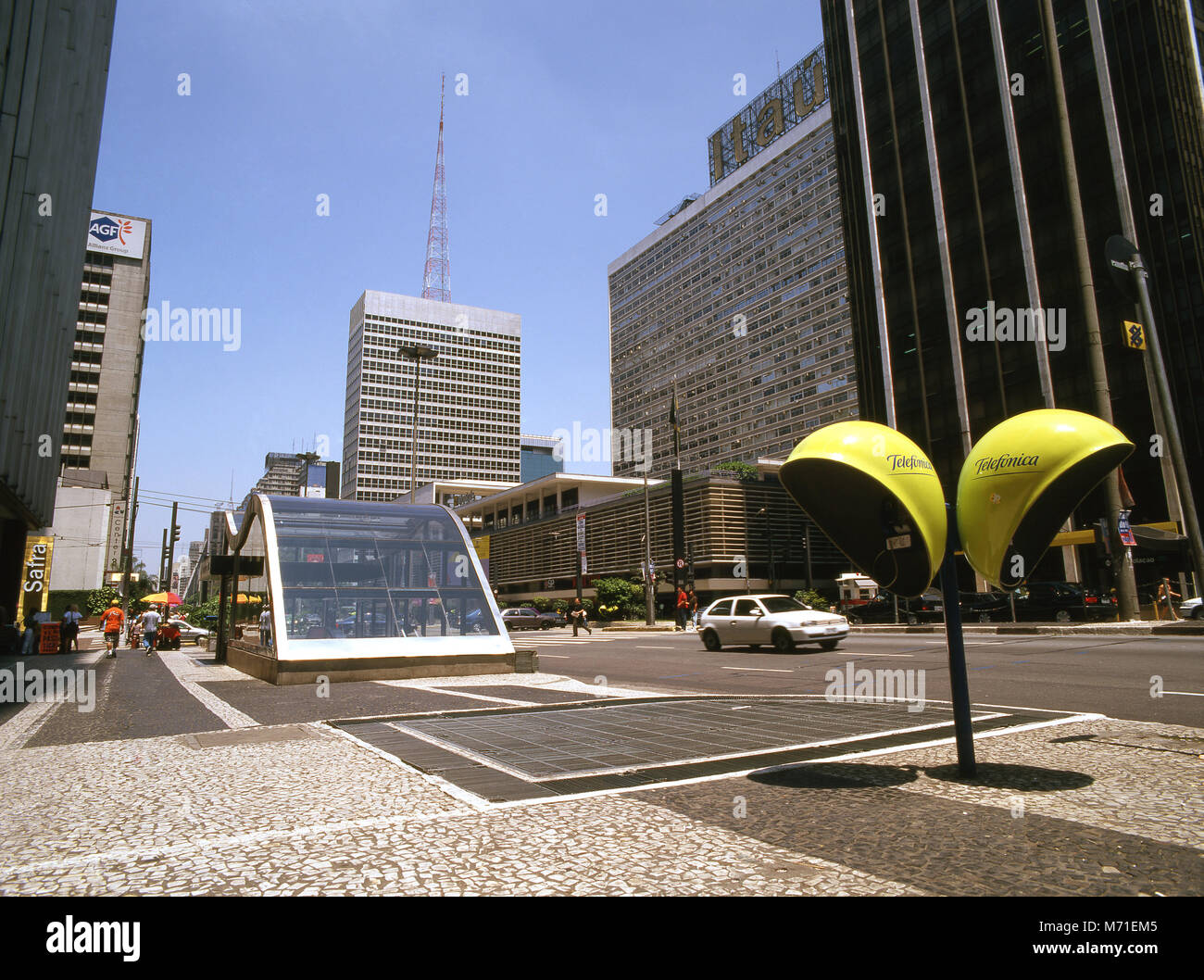public phone, Paulista Avenue, Sao Paulo, Brazil Stock Photo - Alamy