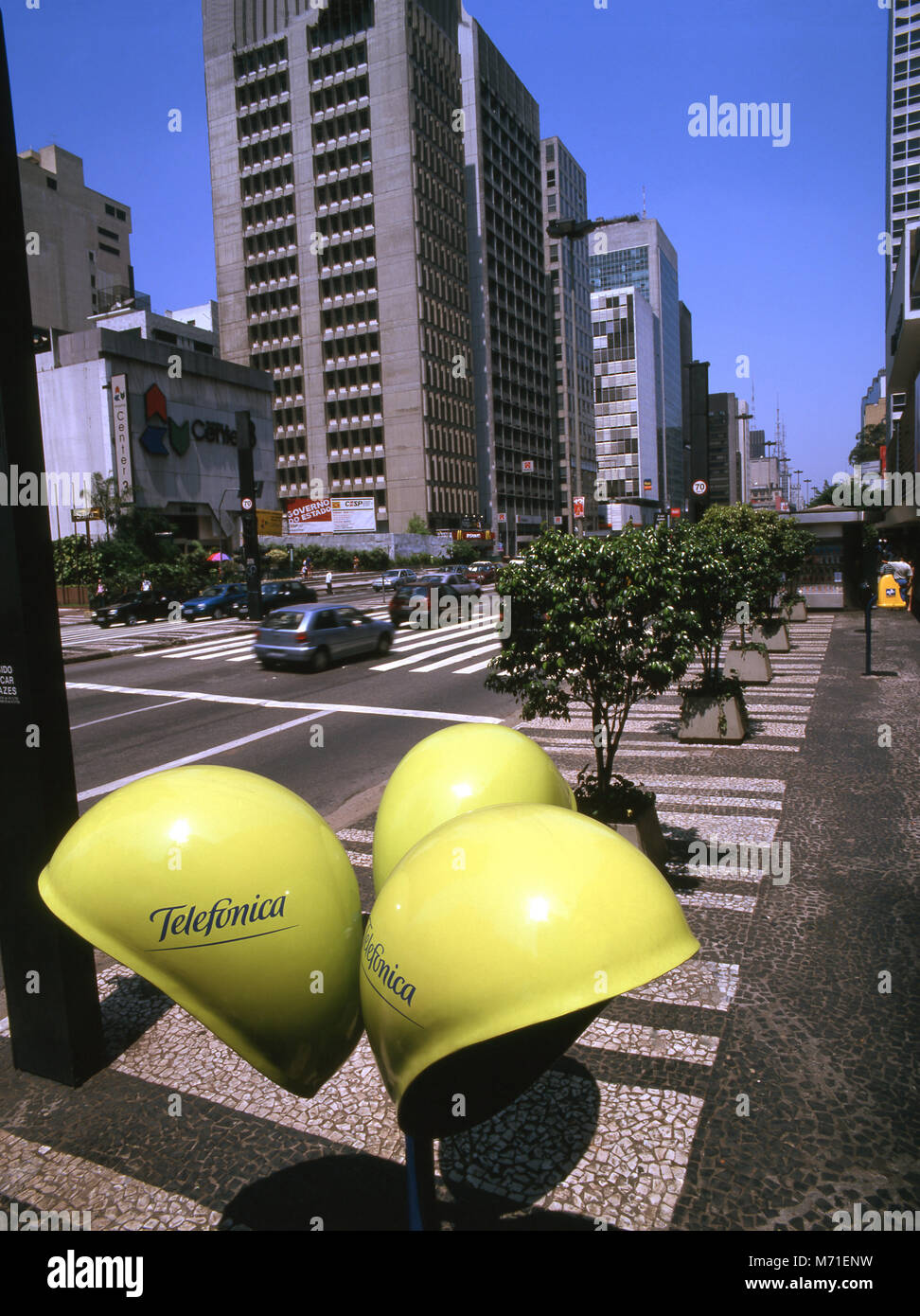 public phone, Paulista Avenue, Sao Paulo, Brazil Stock Photo - Alamy