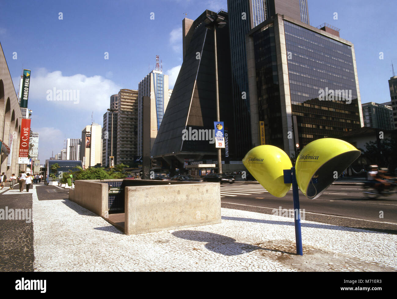 public phone, Paulista Avenue, Sao Paulo, Brazil Stock Photo - Alamy