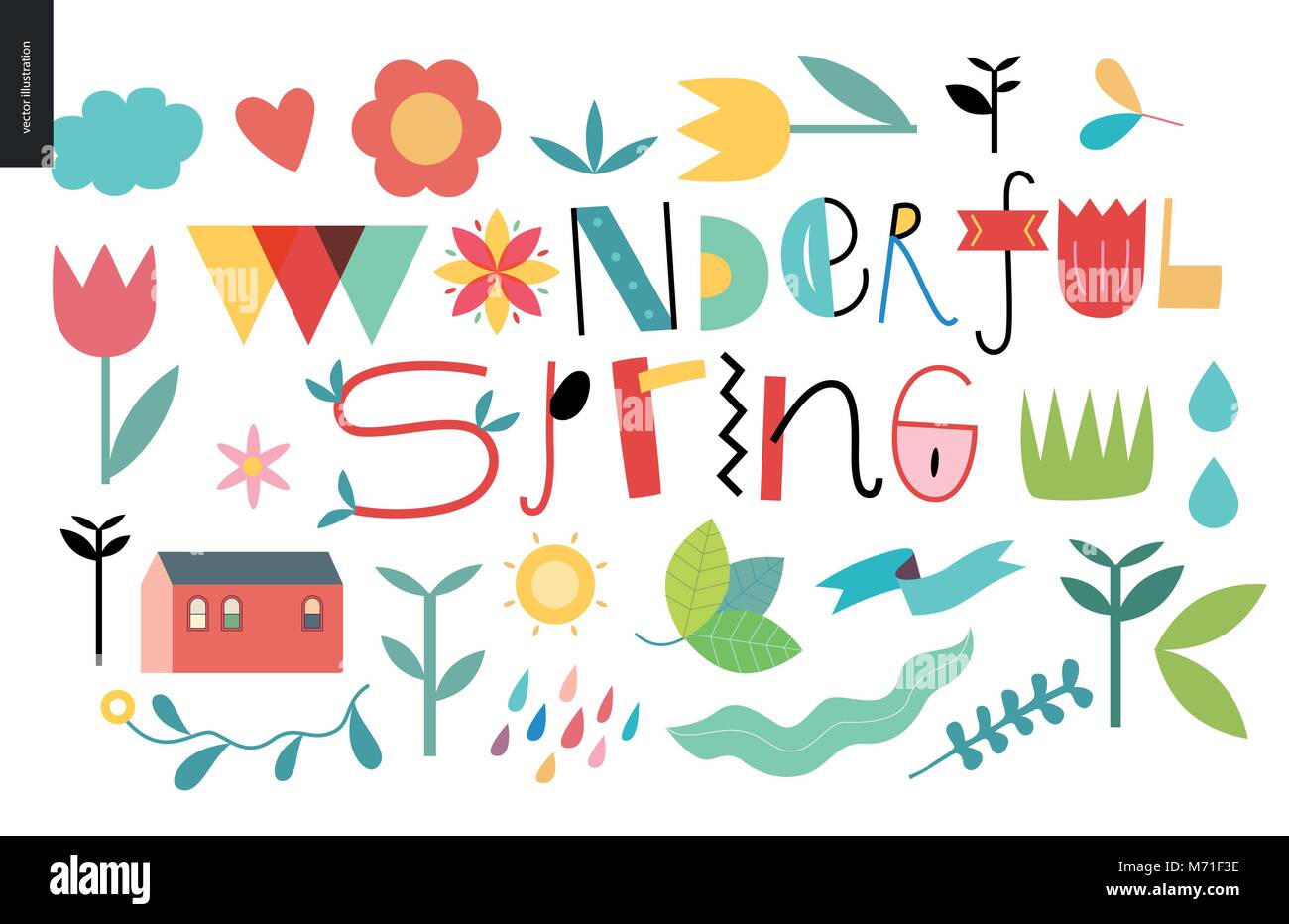 Spring is wonderful Stock Vector Images - Alamy