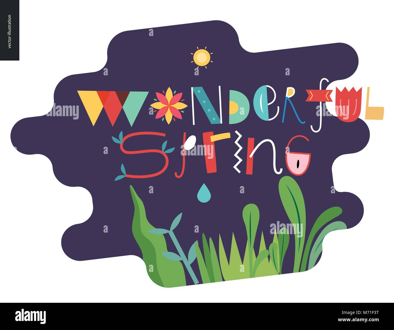 Spring is wonderful Stock Vector Images - Alamy