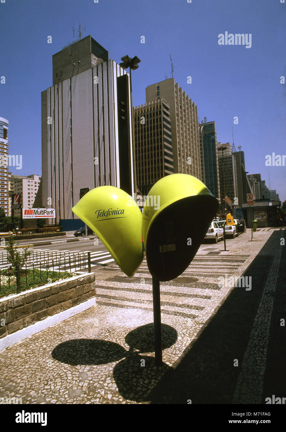 public phone, Paulista Avenue, Sao Paulo, Brazil Stock Photo - Alamy
