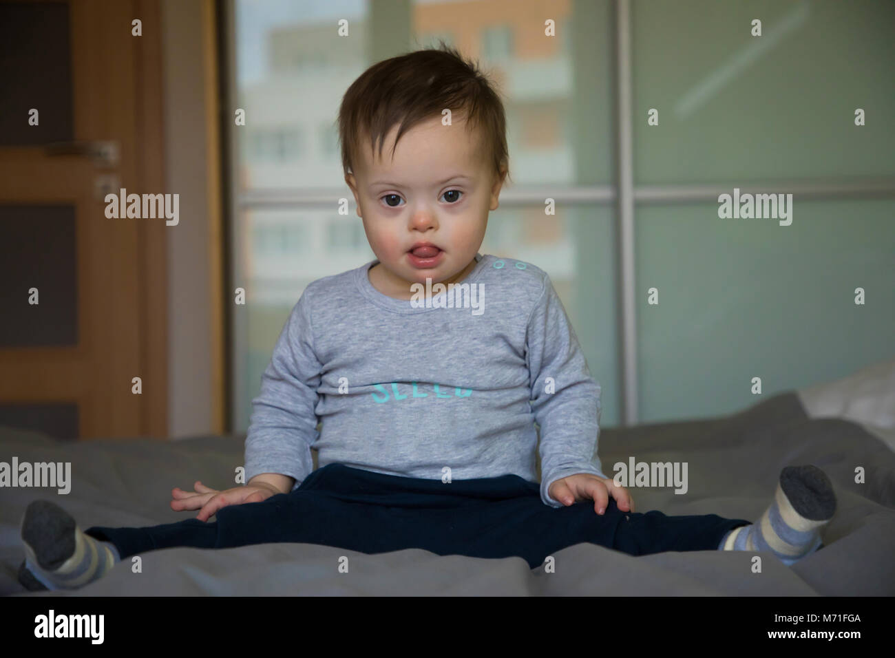 Portrait Of Cute Baby Boy With Down Syndrome Stock Photo Alamy Portrait Of Cute Baby Boy With Down Syndrome Stock Photo Alamy