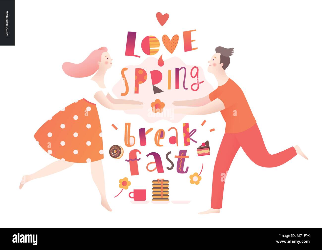 Spring season illustration Stock Vector Images - Alamy