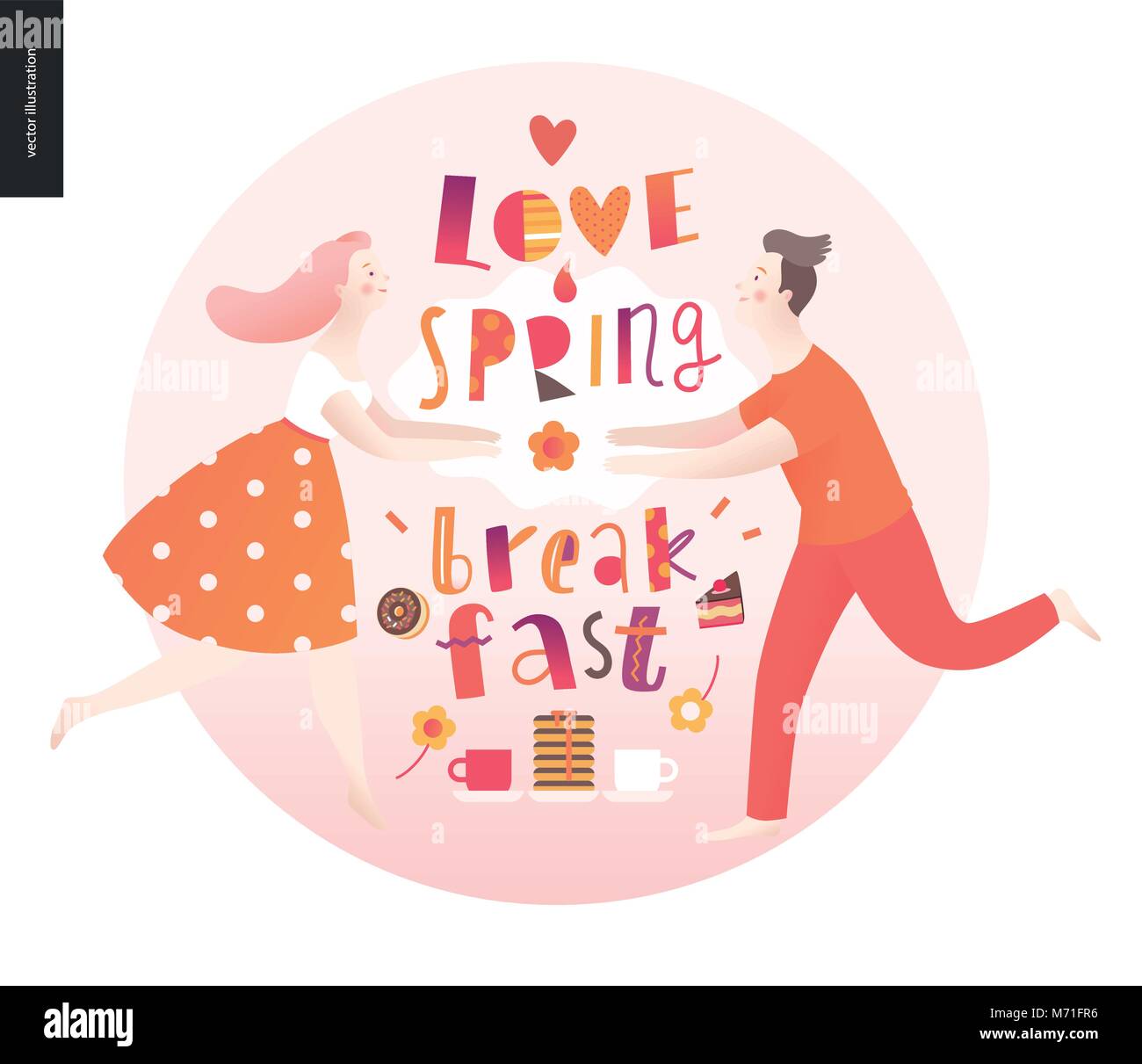 Boy breakfast cartoon illustration hi-res stock photography and images ...