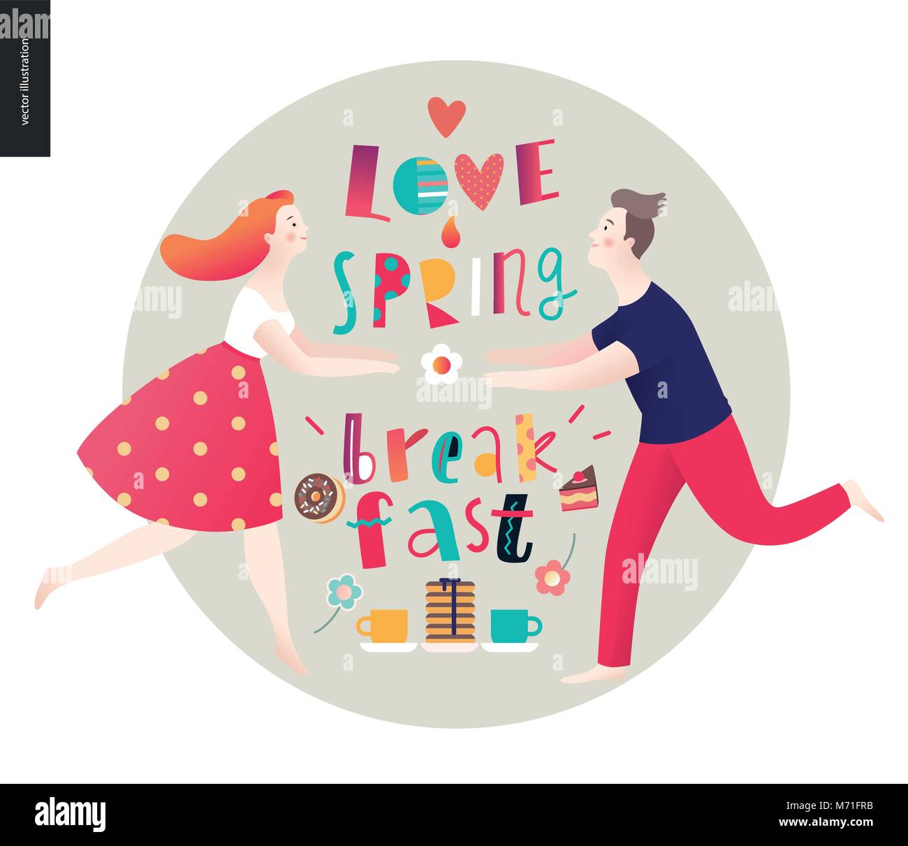 Boy breakfast cartoon illustration hi-res stock photography and images ...