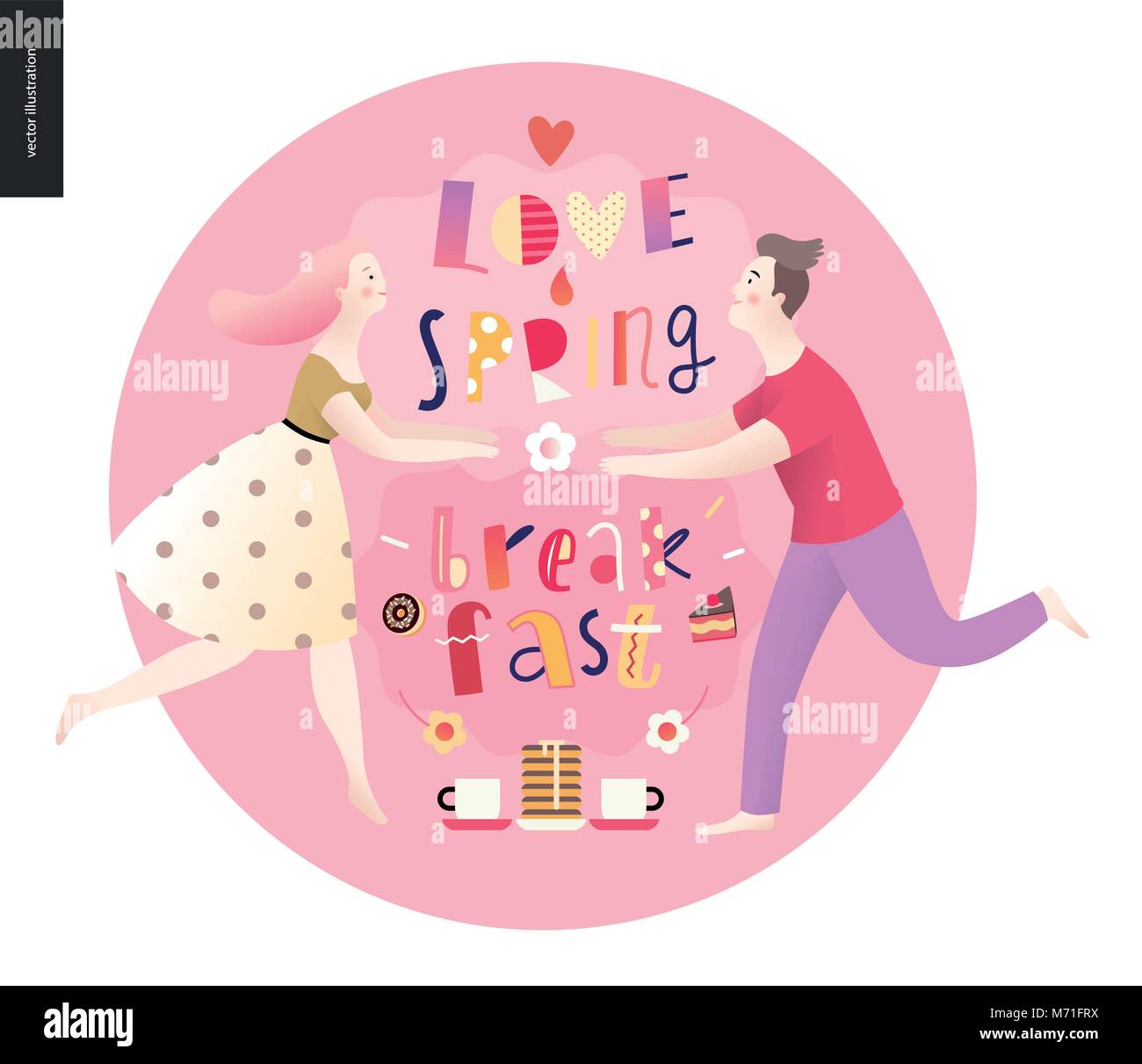 Boy breakfast cartoon illustration hi-res stock photography and images ...