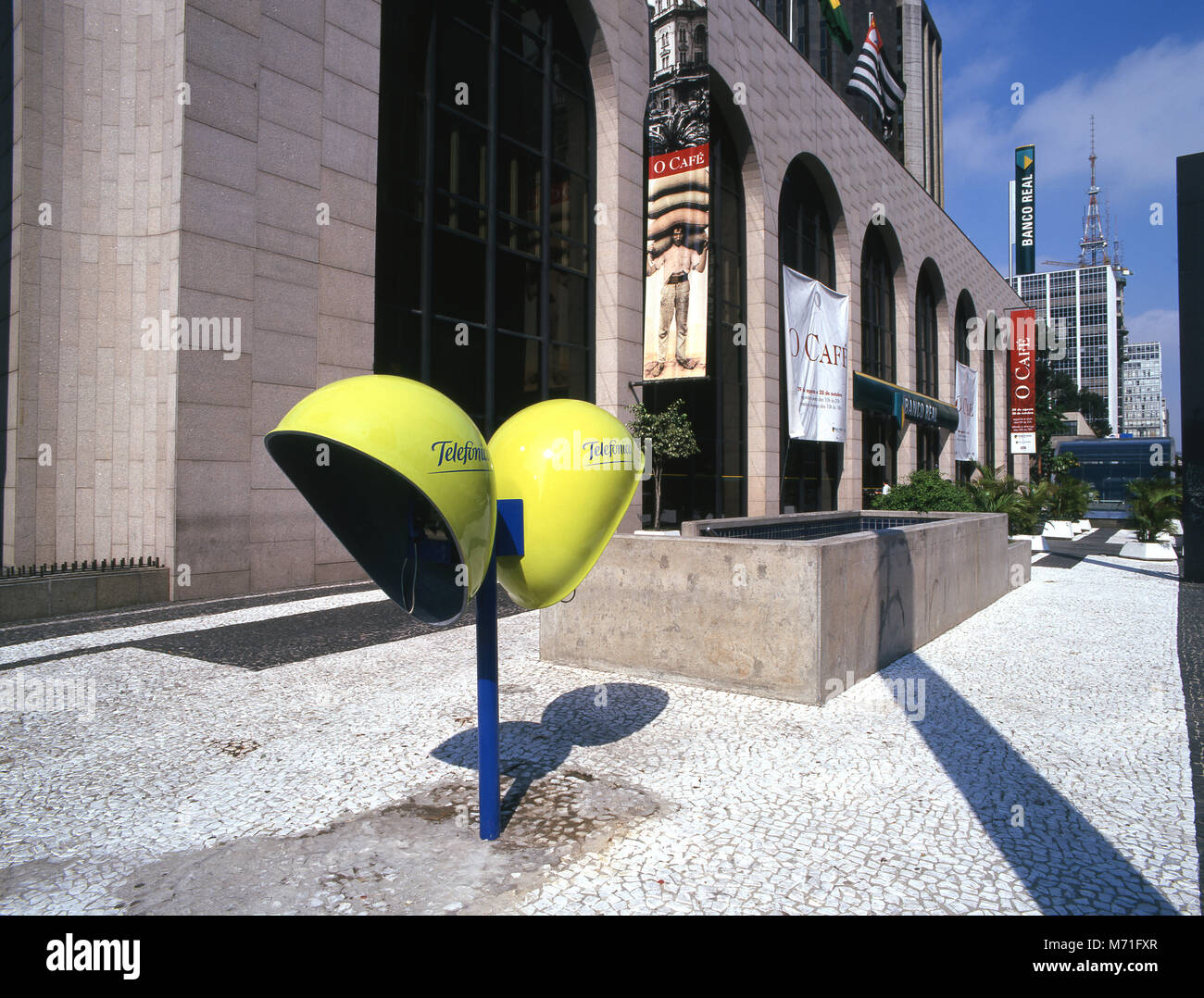 public phone, Paulista Avenue, Sao Paulo, Brazil Stock Photo - Alamy