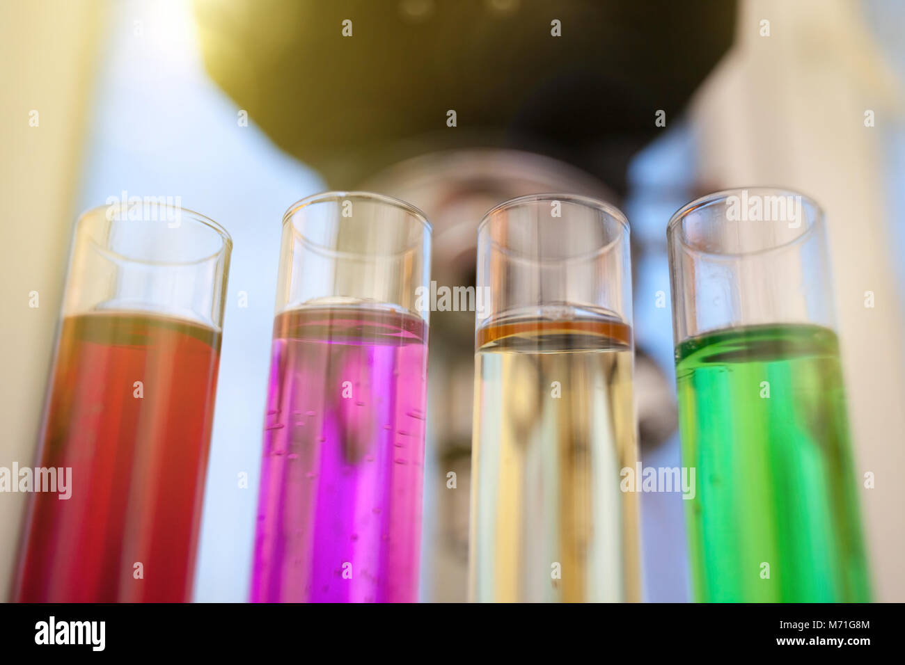 Laboratory tube is used by scientists and students for analysis and ...