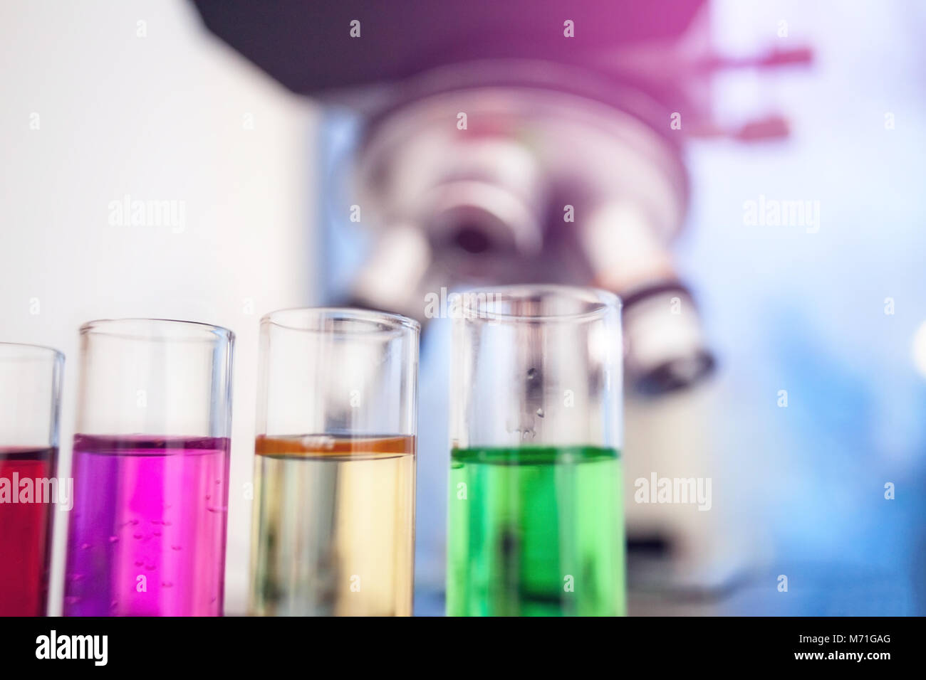 Laboratory tube is used by scientists and students for analysis and ...