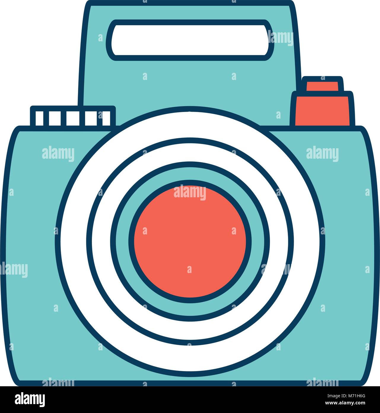photographic camera icon over white background, colorful design. vector ...