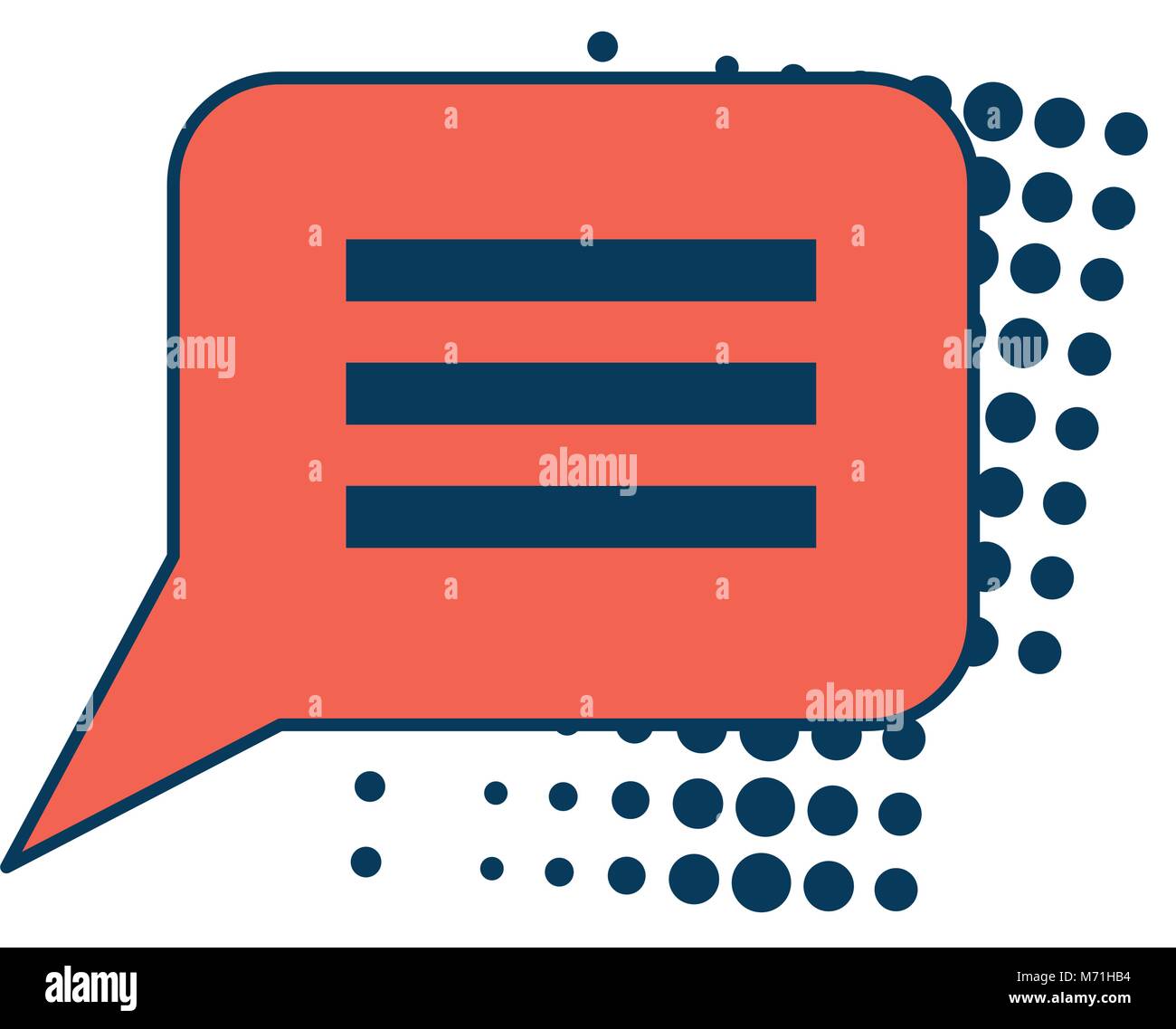 Square Speech Bubble on White Background with Black Dots, colorful ...