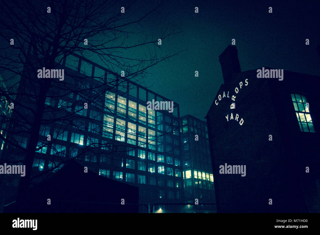 Night scenes around London's revamped Kings Cross area Stock Photo - Alamy