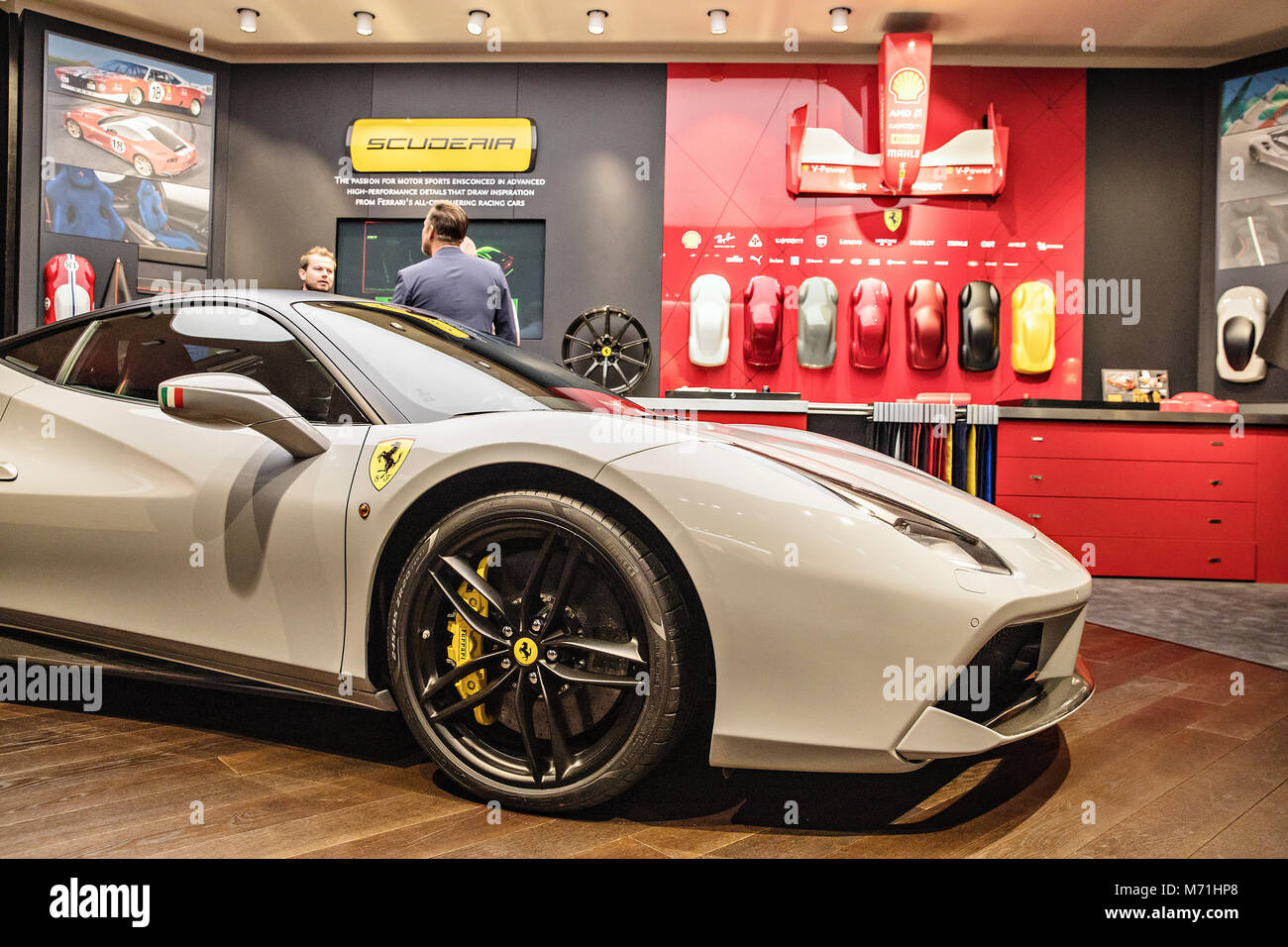 Ferrari, stand, exhibition Stock Photo - Alamy