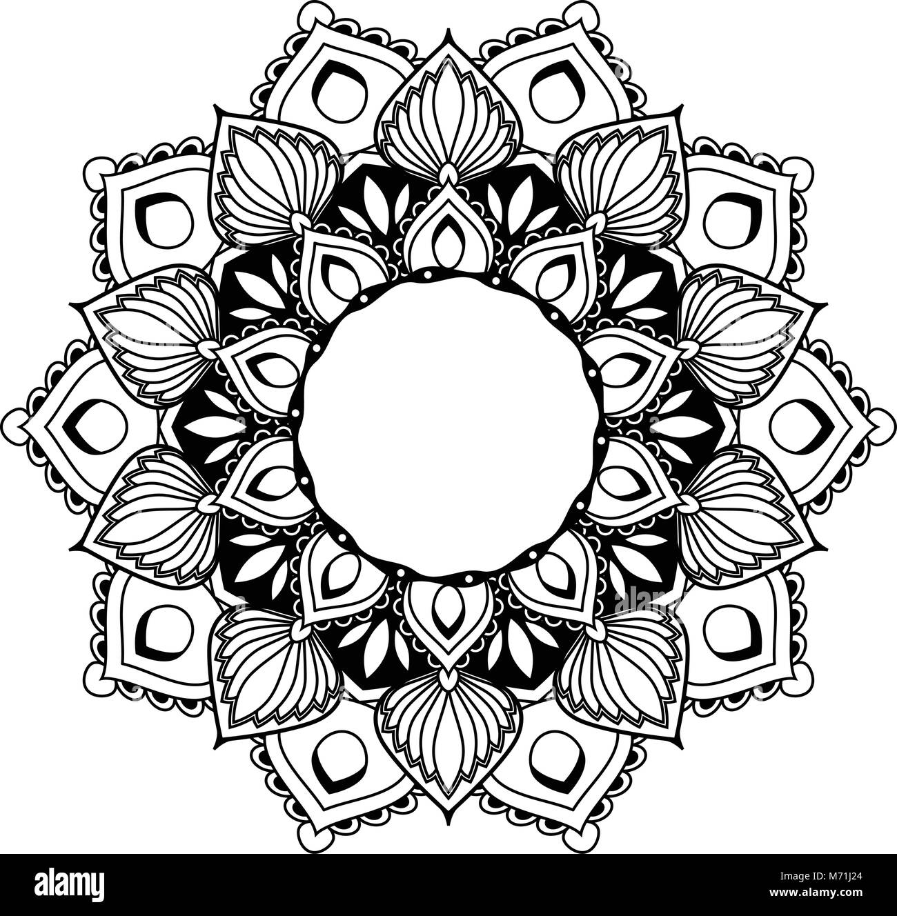 Arabic style mandala Stock Vector Images - Alamy