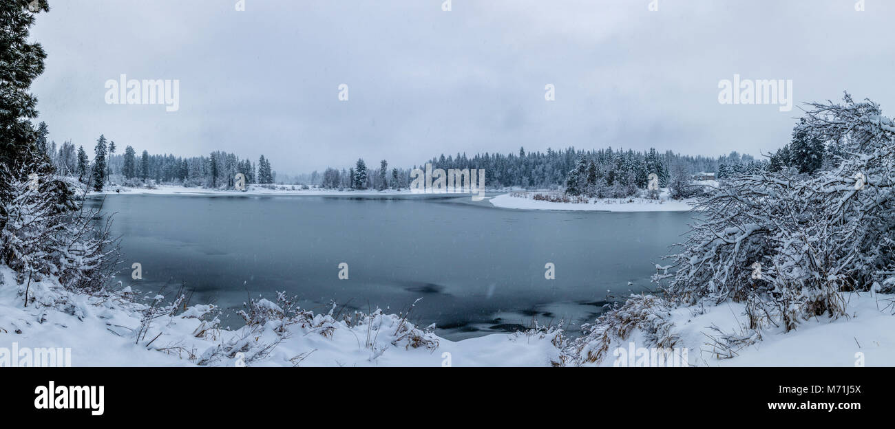 Cold Lake Panorama Stock Photo - Alamy