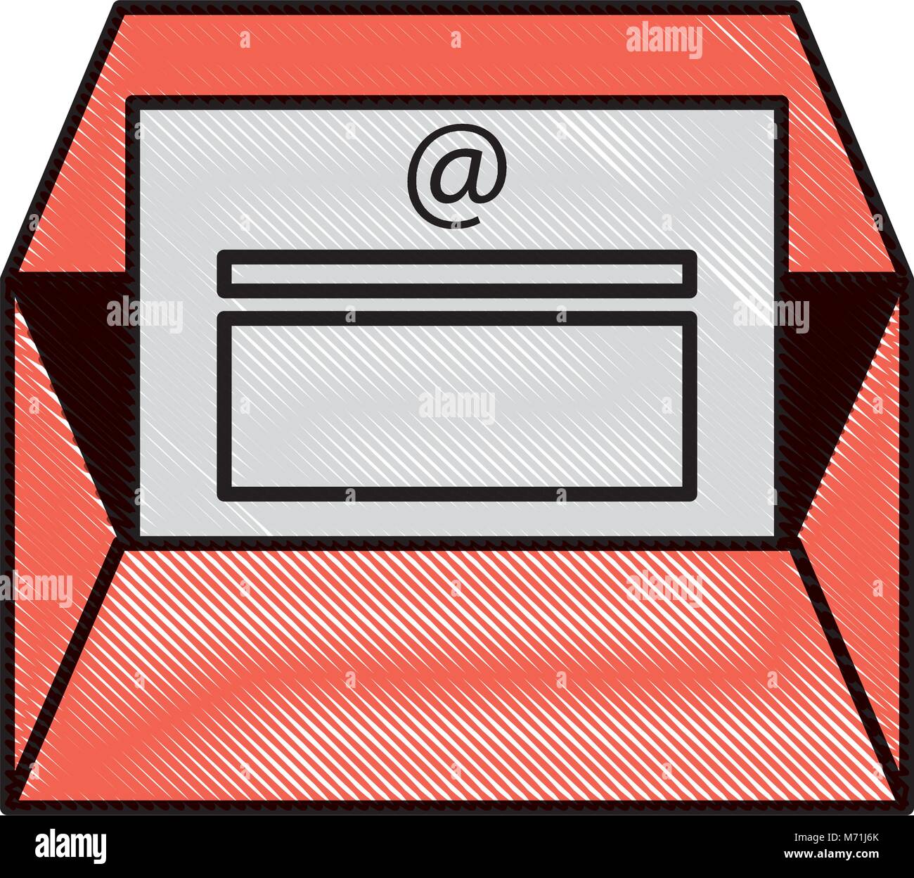 envelope with letter page icon over white background, colorful design ...