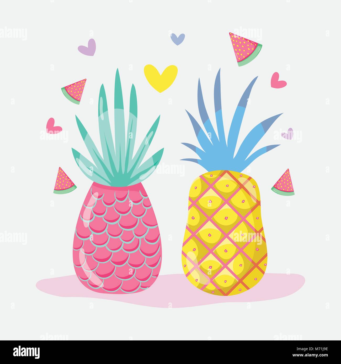 Punchy pastel fruits Stock Vector Image & Art - Alamy