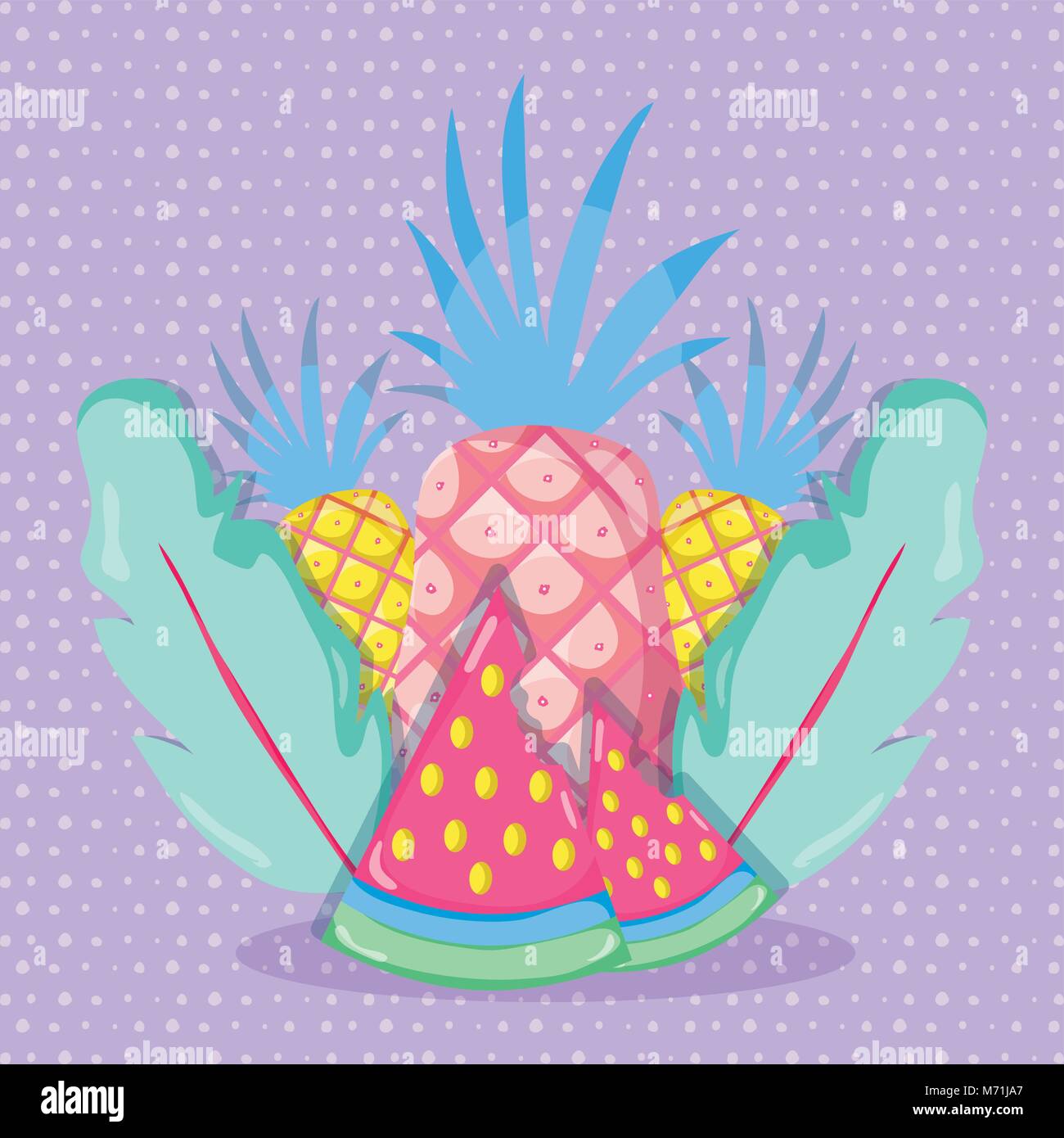 Punchy pastel fruits Stock Vector Image & Art - Alamy