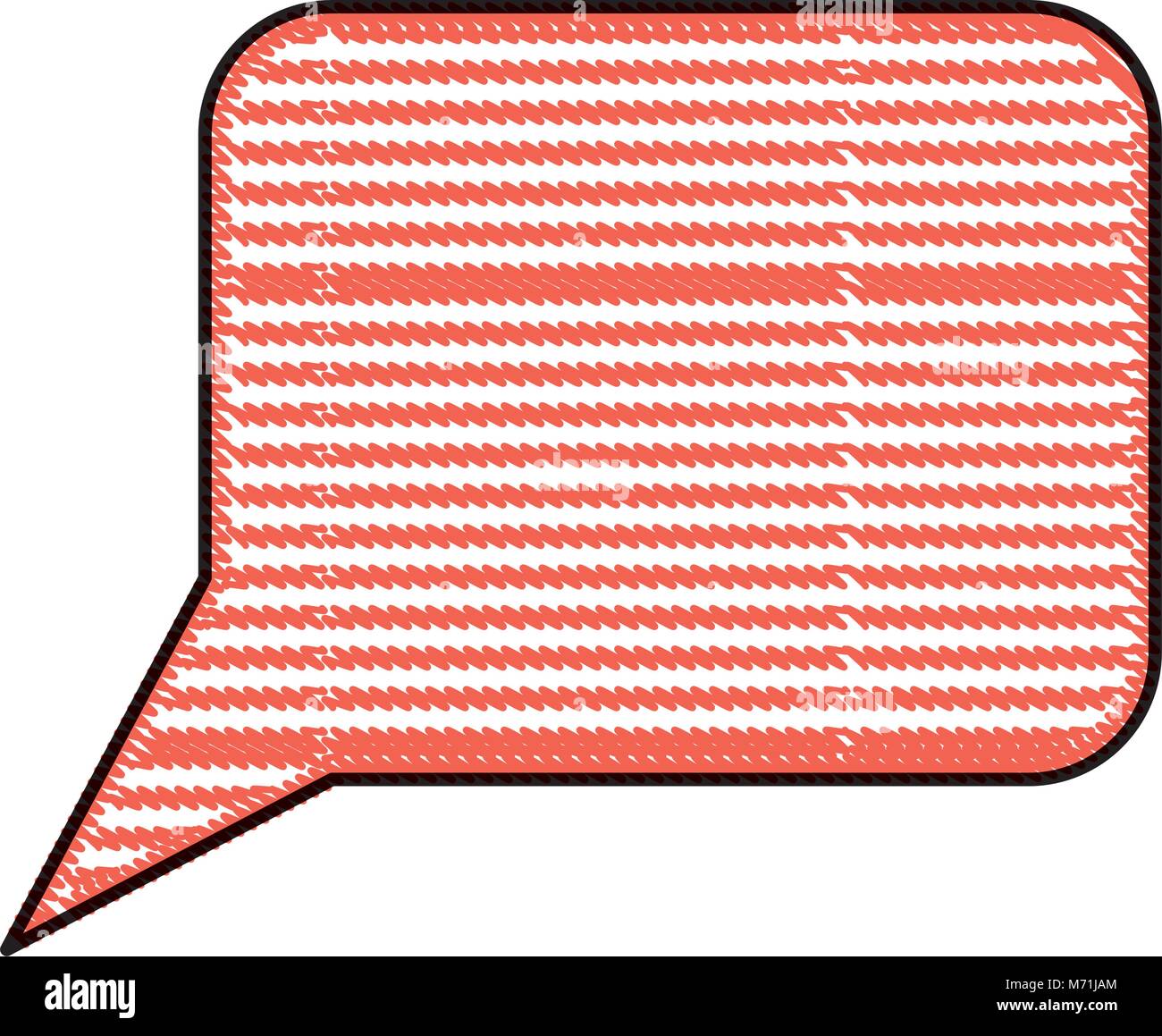 square speech bubble with striped design over white background, vector ...