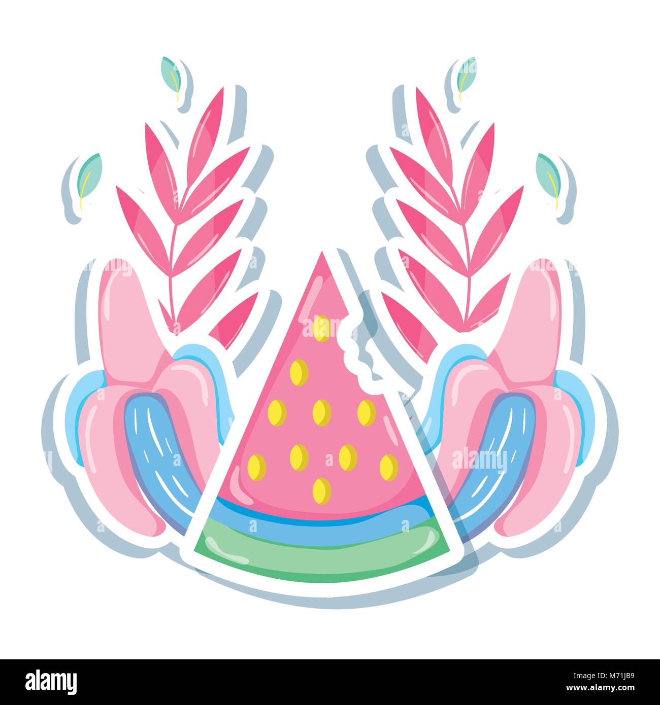 Punchy pastel fruits Stock Vector Image & Art - Alamy