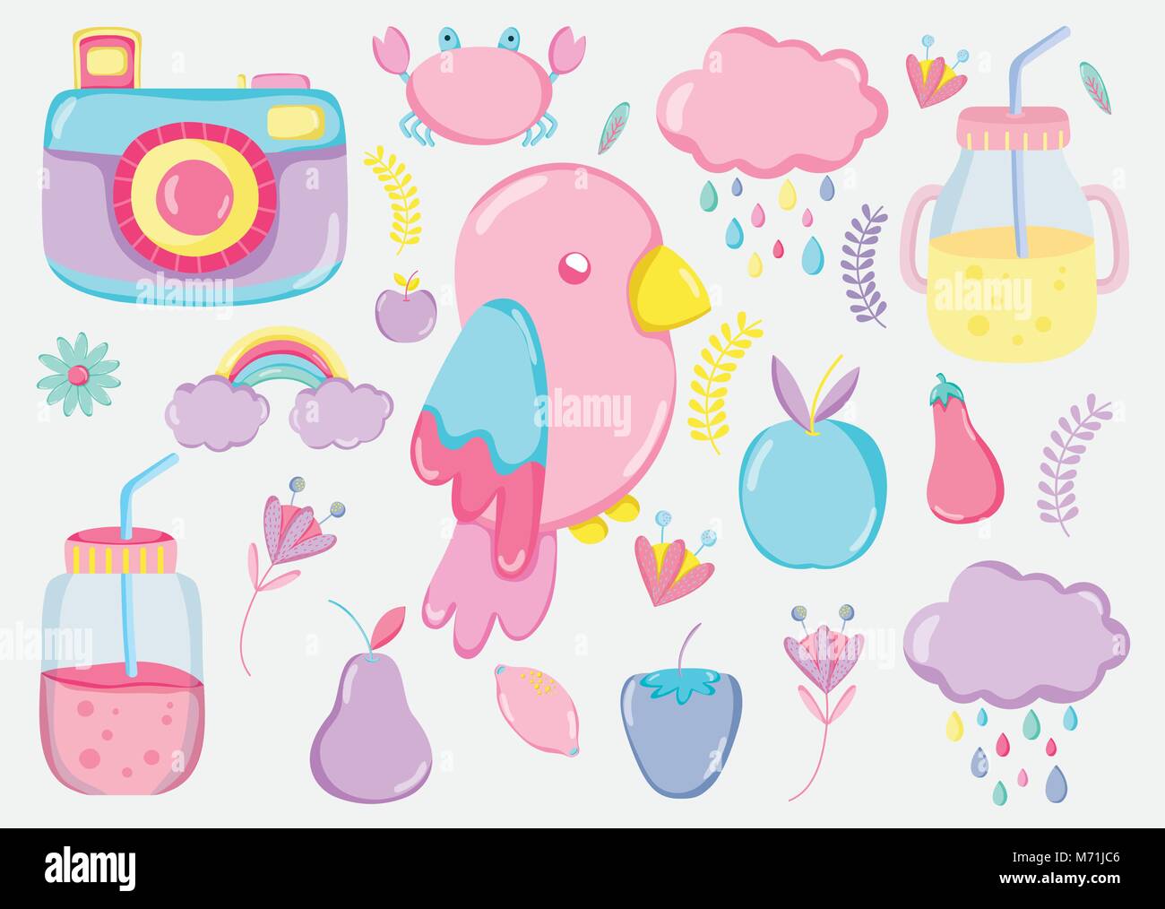 Punchy pastel cartoons collection Stock Vector Image & Art - Alamy