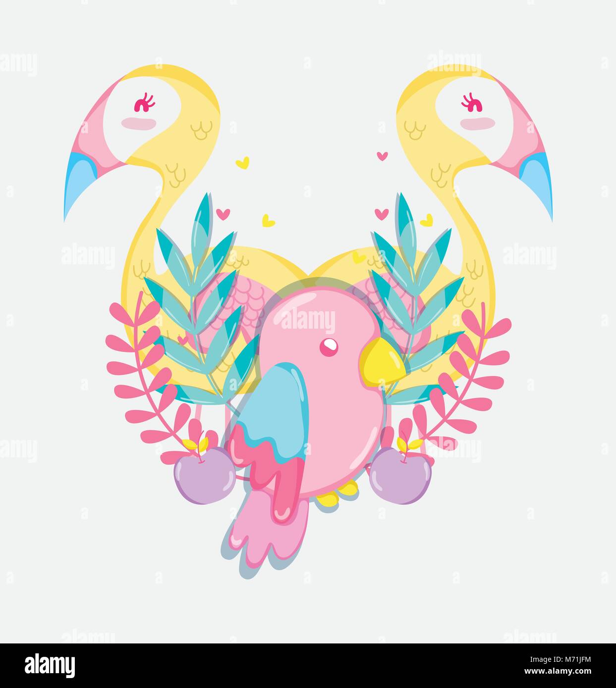 Punchy pastel cute parrot cartoon Stock Vector Image & Art - Alamy