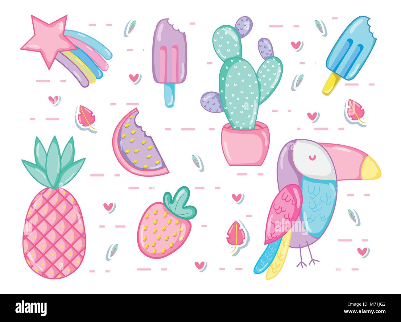 Punchy pastel cartoons collestion Stock Vector Image & Art - Alamy