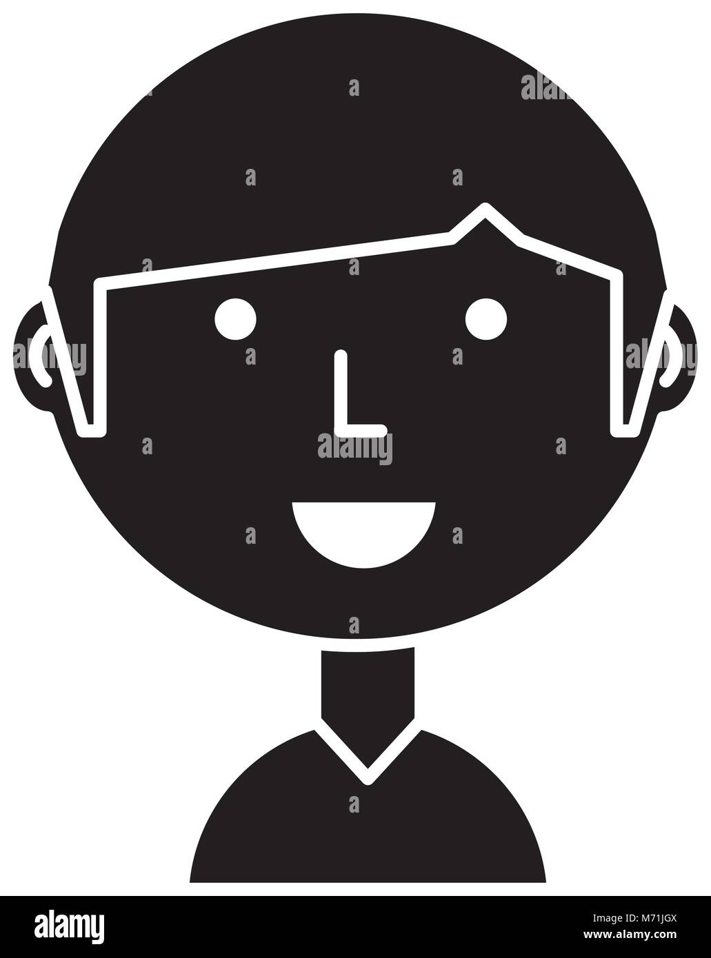 Cartoon man icon over white background, vector illustration Stock ...