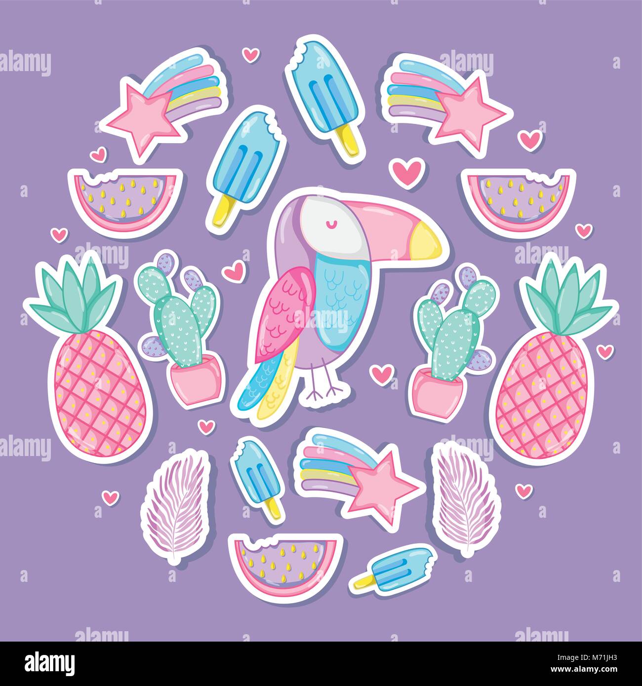 Punchy pastel cartoons collestion Stock Vector Image & Art - Alamy