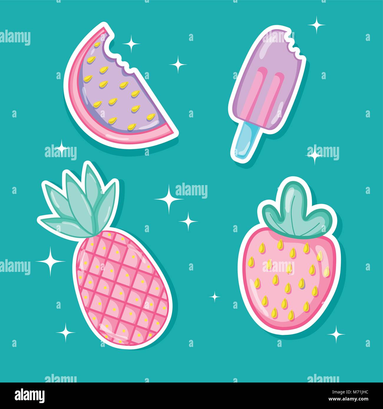 Punchy pastel cartoons collestion Stock Vector Image & Art - Alamy