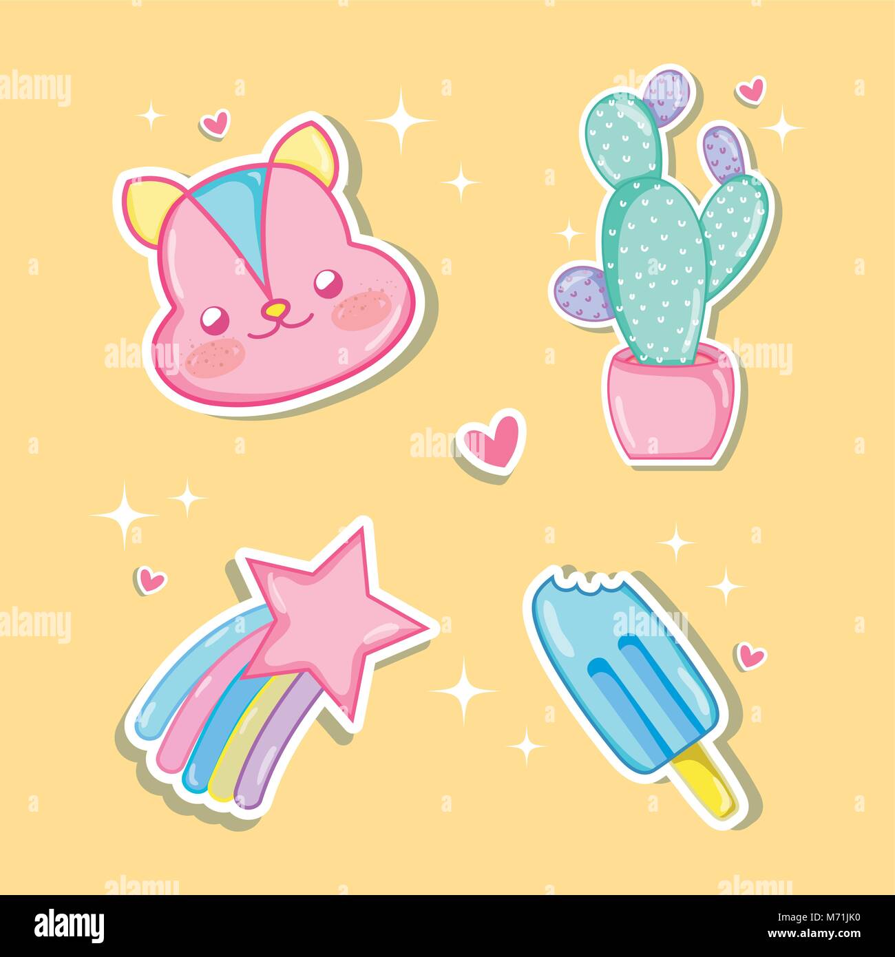 Punchy pastel cartoons collestion Stock Vector Image & Art - Alamy
