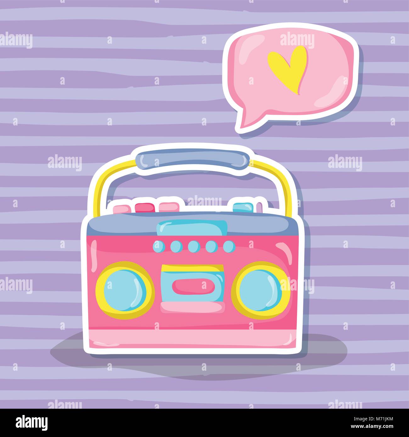 Punchy pastels vintage radio Stock Vector Image & Art - Alamy