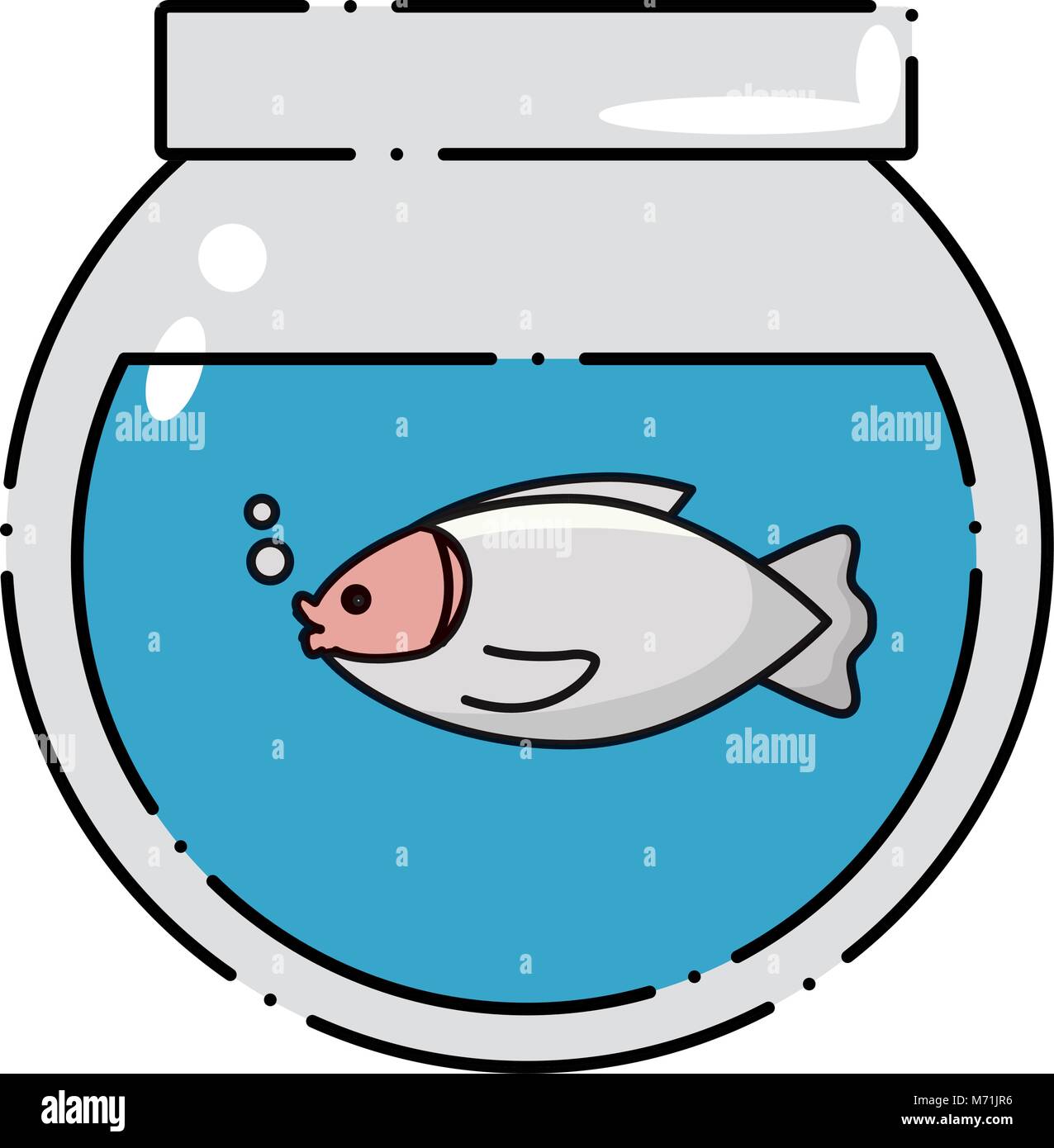fishbowl icon over white background, colorful design. vector ...