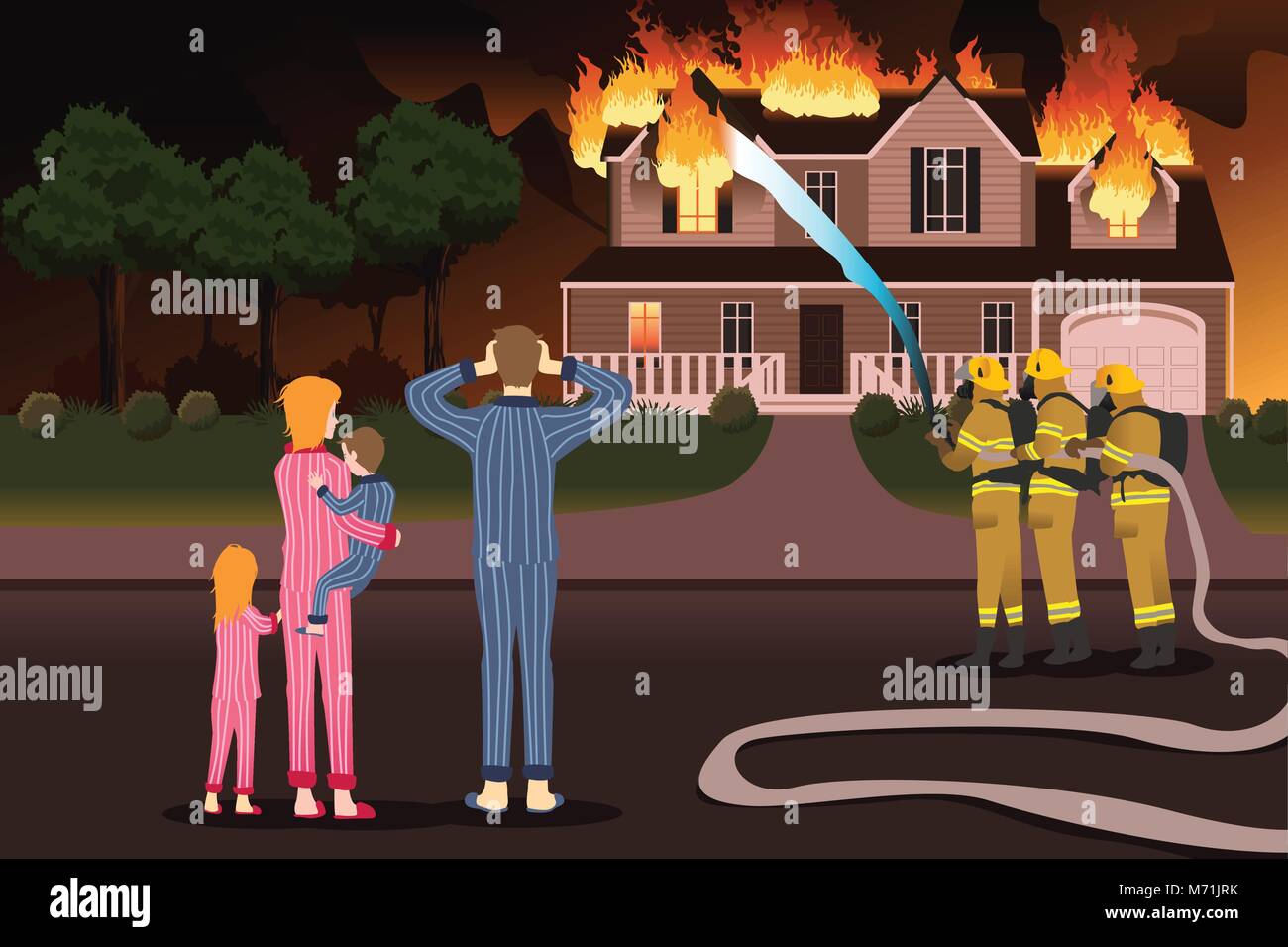 Firemen putting out house fire hi-res stock photography and images - Alamy