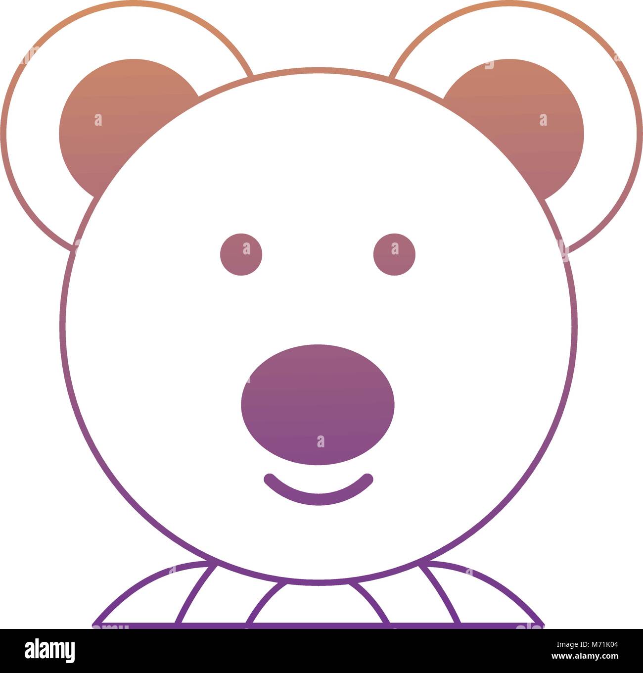 cute happy bear icon over white background, colorful design vector ...