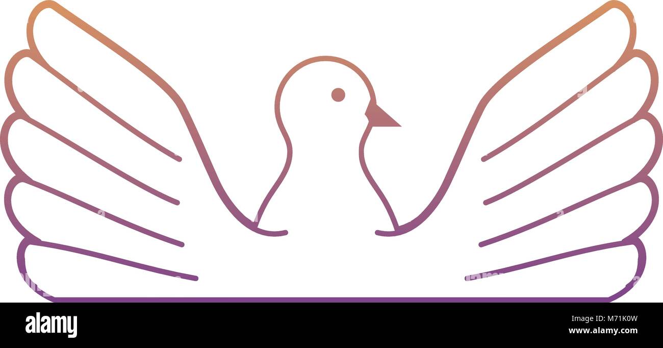 dove bird icon over white background, colorful design. vector ...