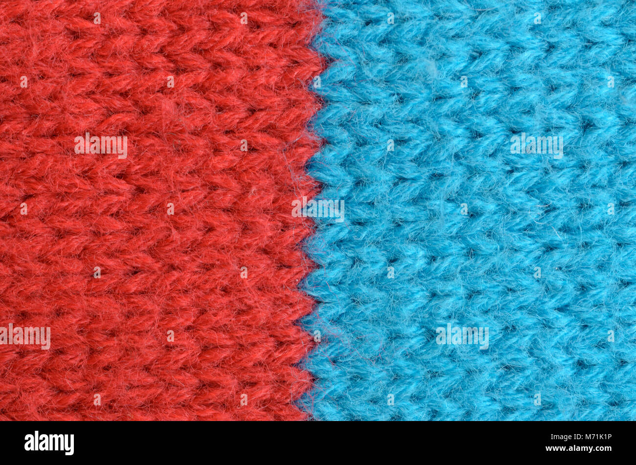 Textile texture of wool of red and blue colors Stock Photo - Alamy