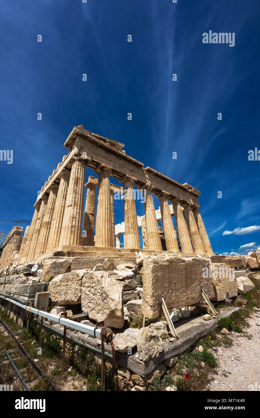 Parthenon Temple on Acropolis of Athens Stock Photo - Alamy