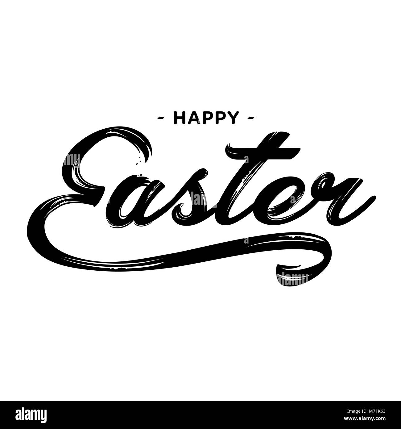 Happy easter lettering text Stock Vector Images - Alamy