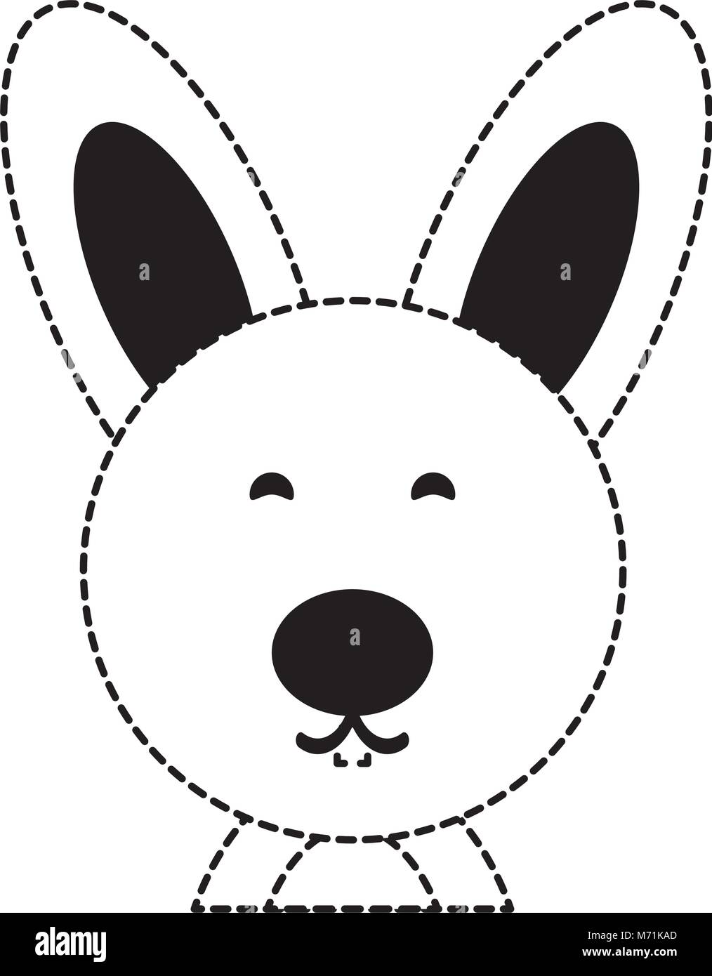 cute bunny icon over white background, vector illustration Stock Vector ...