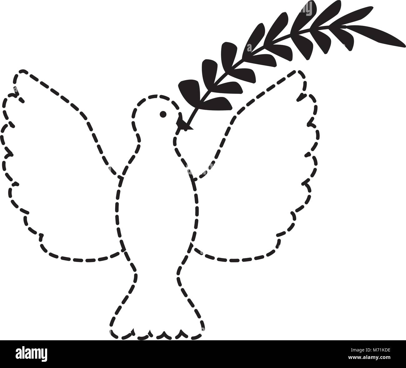 dove carrying a branch icon over white background, vector illutration ...