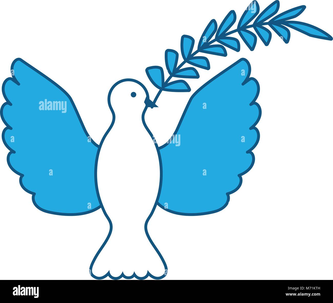 dove carrying a branch icon over white background, vector illutration ...