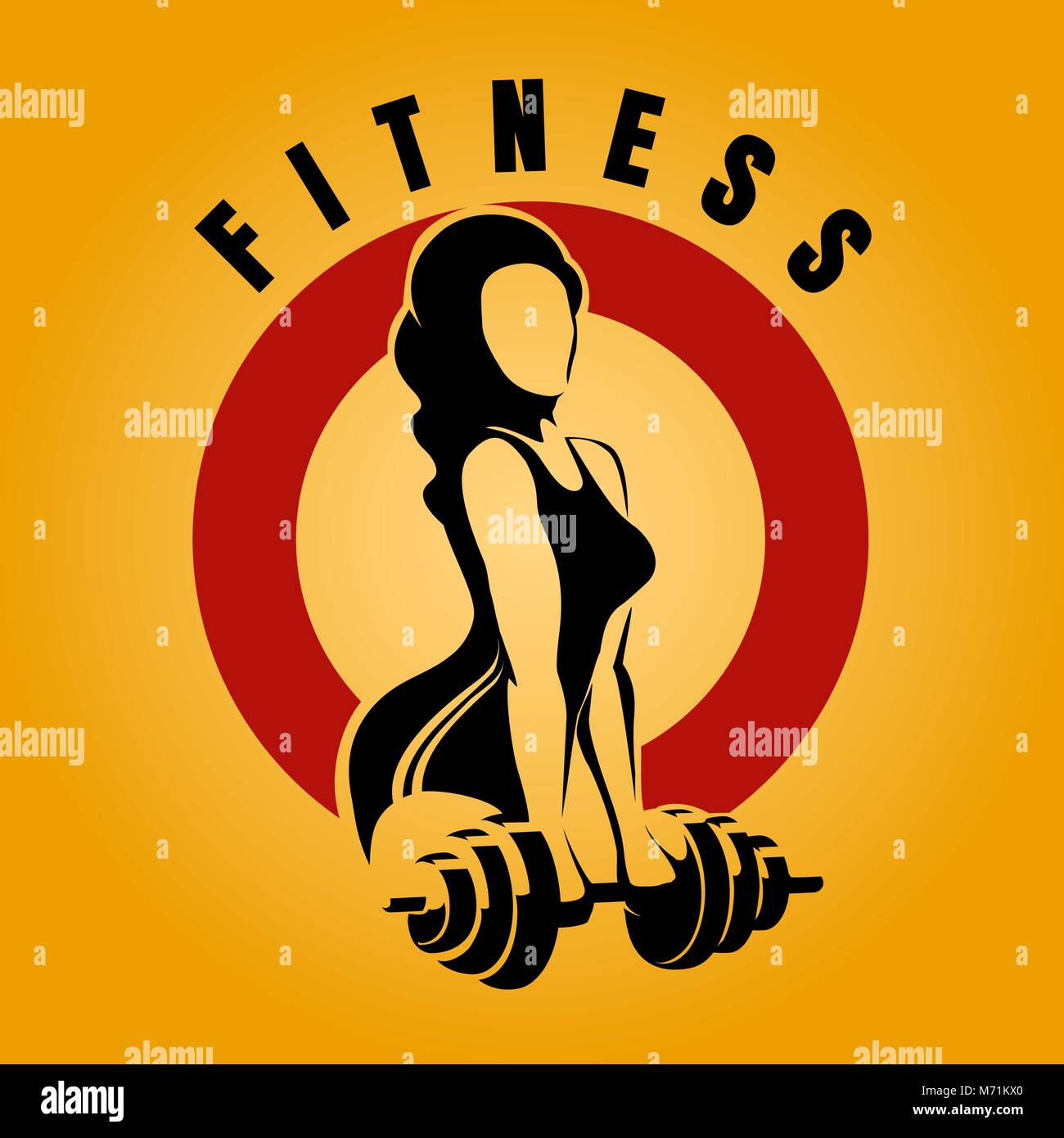 Barbell Silhouette Vector