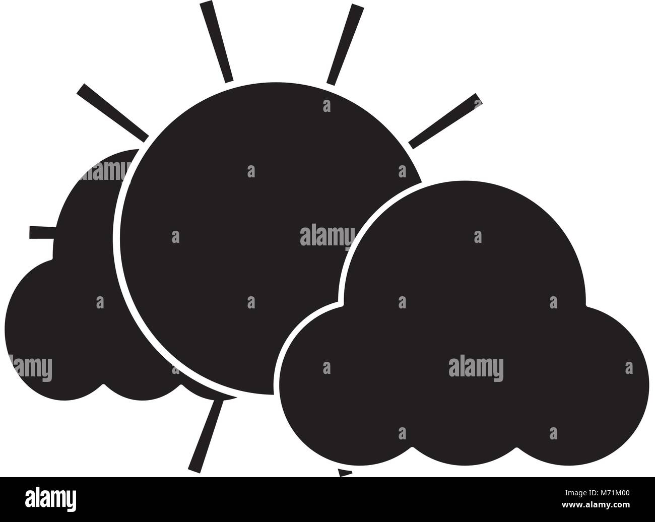 Clouds and icon over white background, vector illustration Stock Vector ...