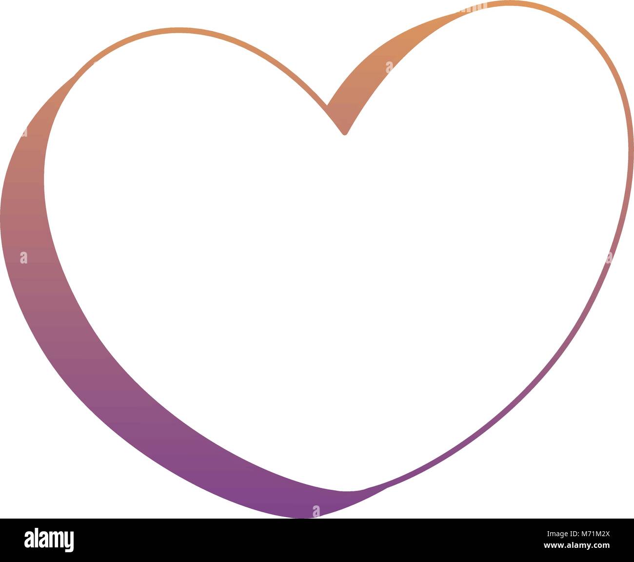 Heart shape icon over white background, vector illustration Stock ...